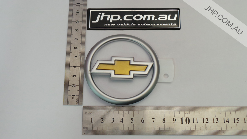 Genuine GM Chevrolet Satin Silver Gold Bonnet Badge | JHP