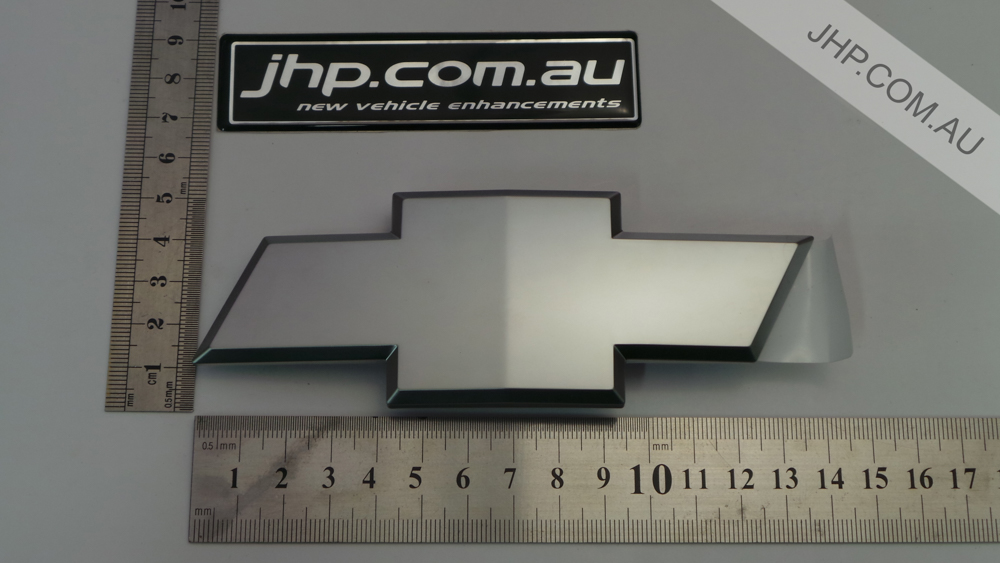 Genuine Satin Silver Chev Bowtie Badge | JHP